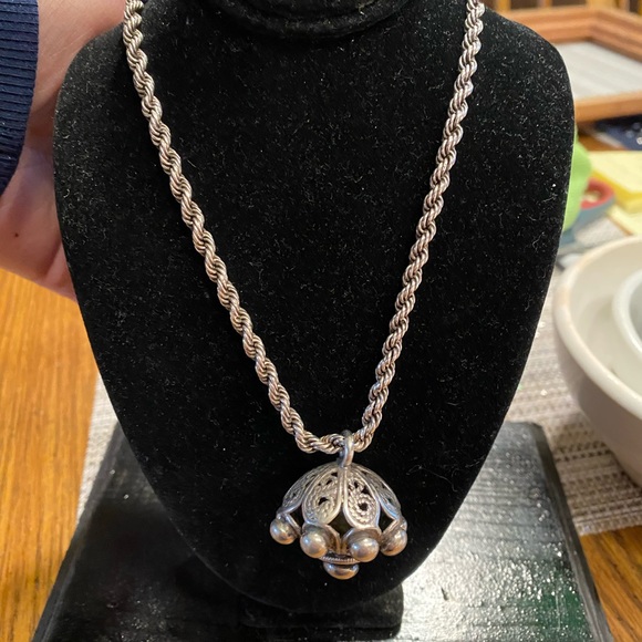 Taxco | Jewelry | Taxco Mexico Twisted Silver Chain Necklace With Heavy ...